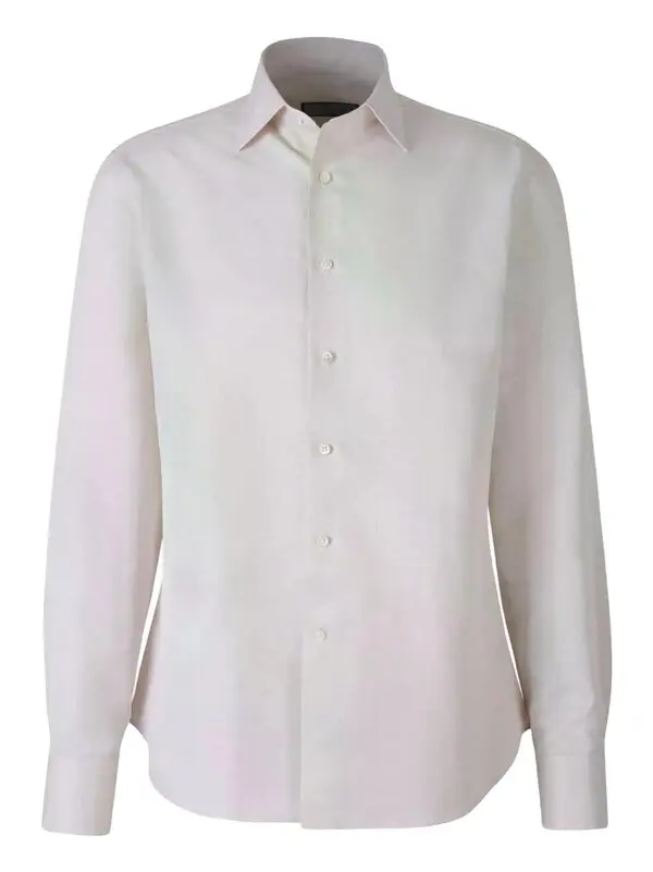 Canali Spread-collar Shirt - Neutrals