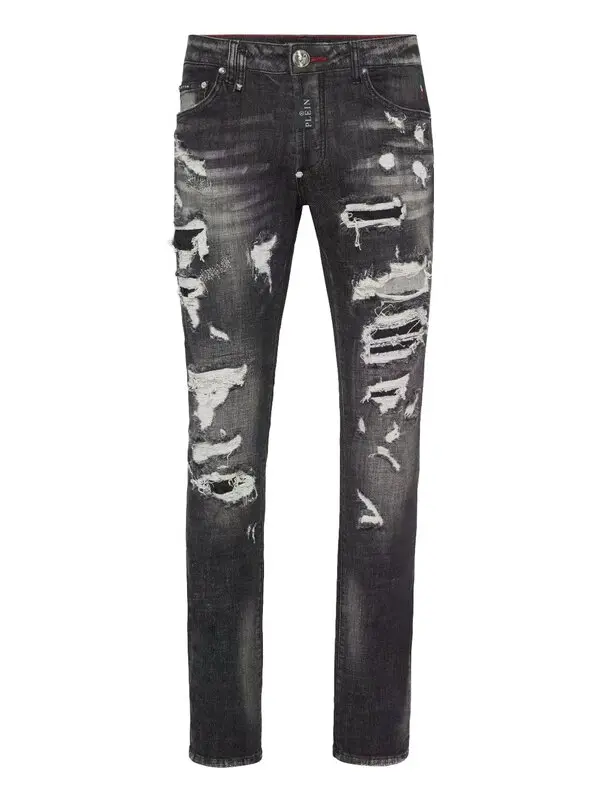 Philipp Plein Distressed-effect Jeans - Black