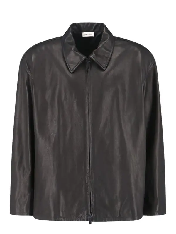 Fear Of God Leather Jacket - Black