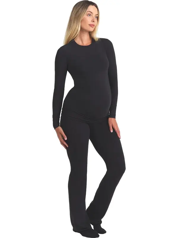 SKIMS Maternity Foldover Pant - Soot