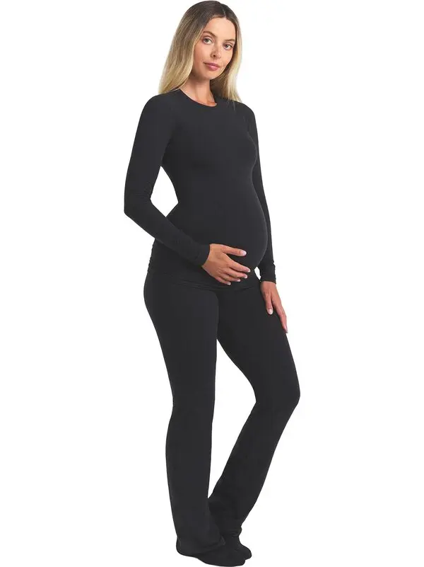 SKIMS Maternity Long Sleeve T-shirt - Soot