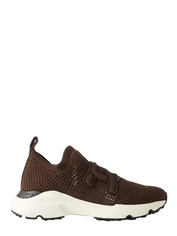 TOD'S Stretch-knit Slip-on Sneakers - Brown