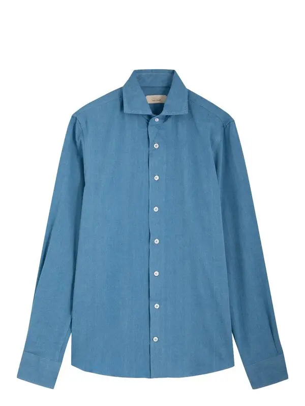 AURELIEN Chambray Shirt - Blue