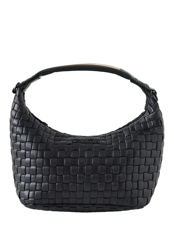 Mz Wallace Mini Woven Hobo Bag - Black