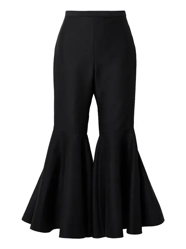 SALON 1884 Catullo Cropped Flared Pants - Black