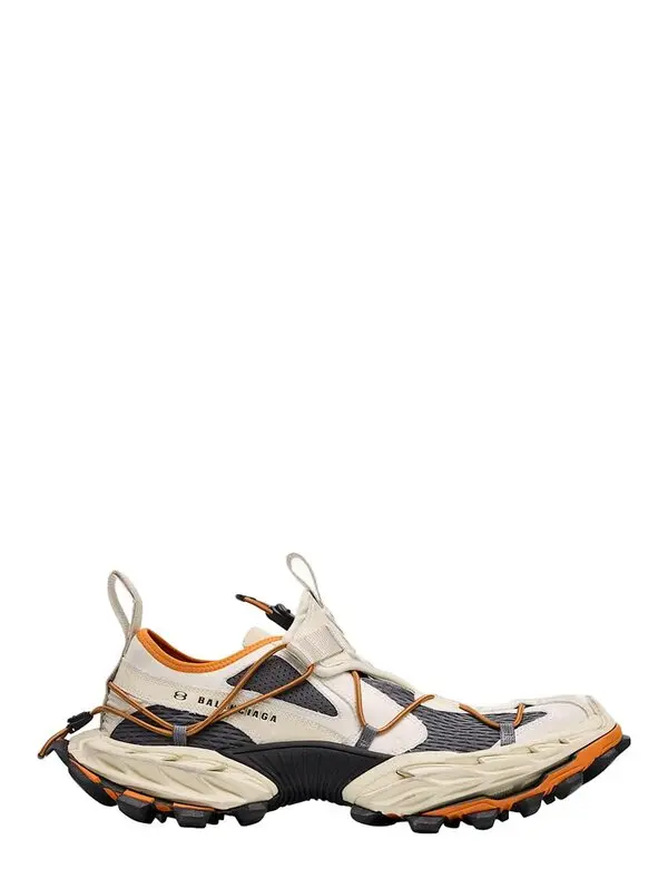 Balenciaga Hike Mesh Runner Sneakers - Wht/gry/orange