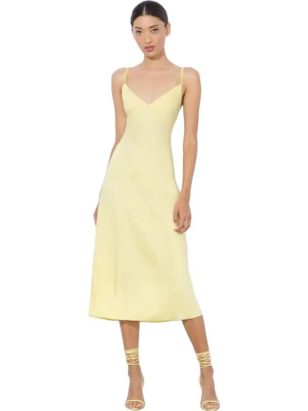 Alice + Olivia Kiro Slip Dress - Yellow