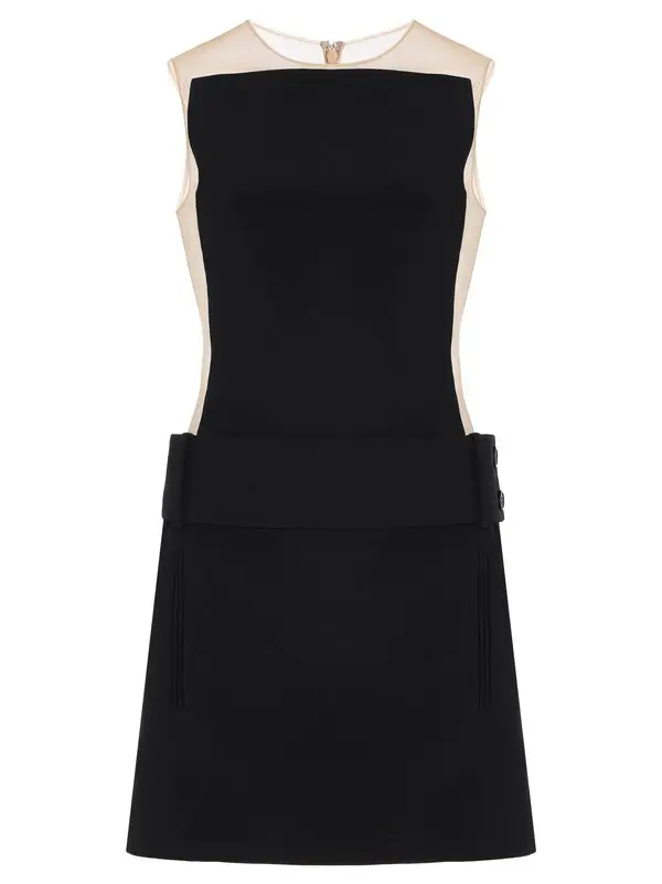 COURREGES Illusion Mini Dress - Black