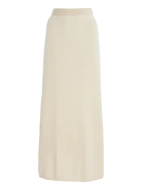 Tove Nellie Knit Cashmere Maxi Skirt - Ivory