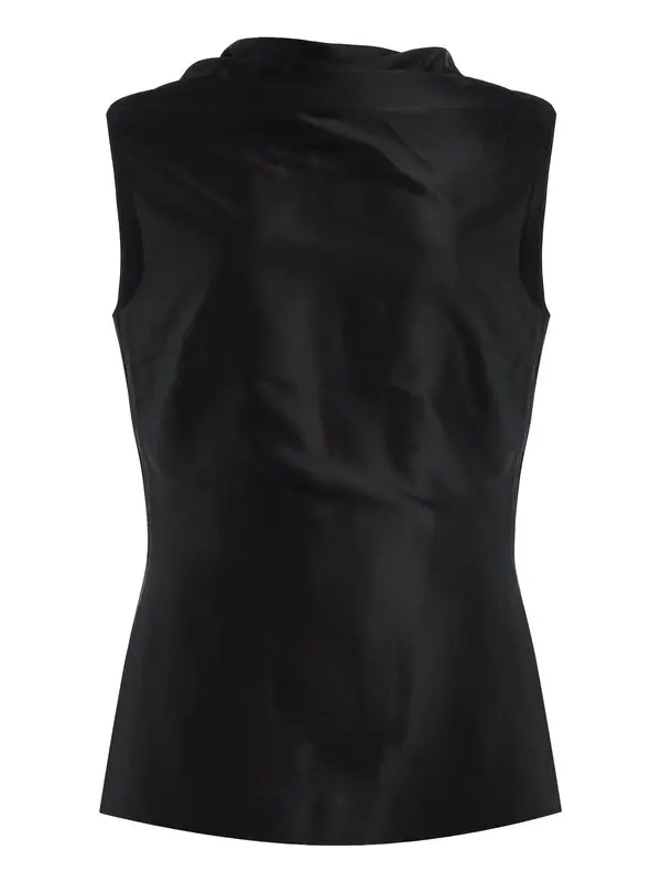 ROKSANDA Maris Silk-satin Top - Black