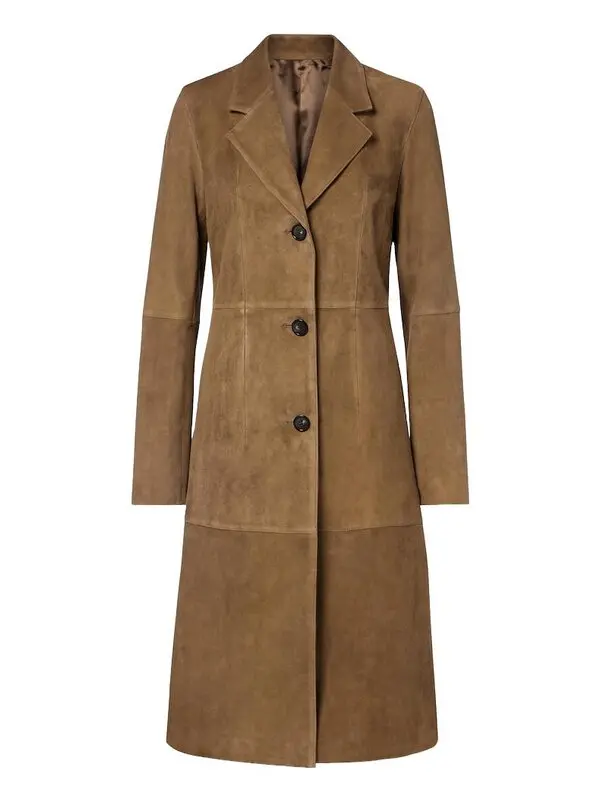 TOTEME Suede Coat - Brown