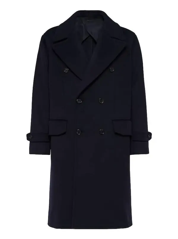 Brioni Wool Overcoat - Blue