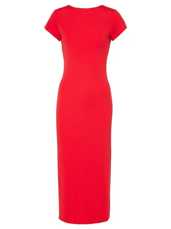 Polo Ralph Lauren Jersey Midi Dress - Red