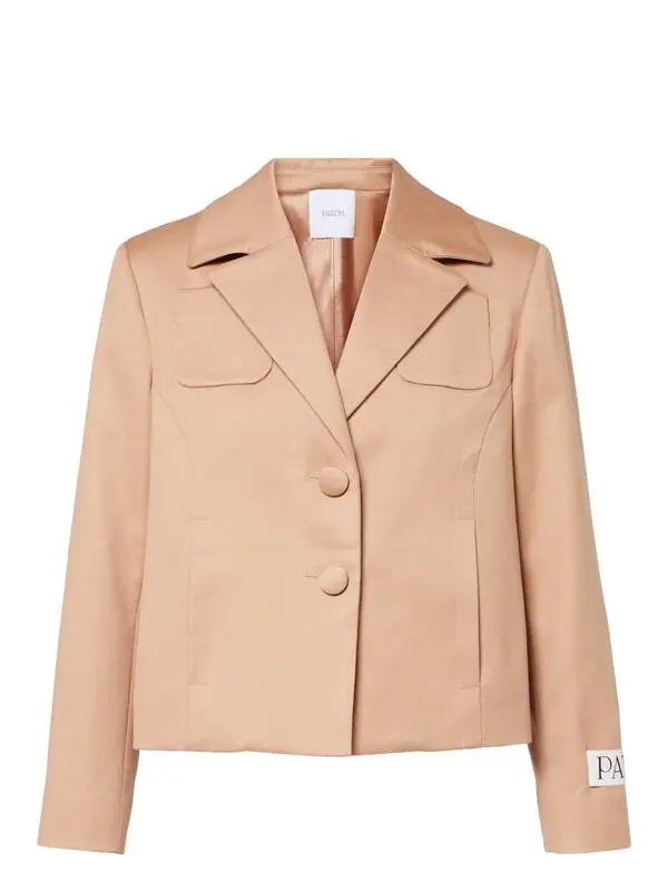 Patou Cotton Double-breasted Jacket - Pink