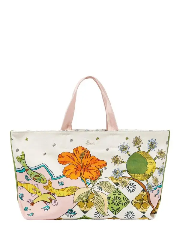 ALEMAIS Alémais Large Printed Canvas Tote Bag - Multicoloured