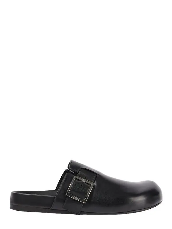 Loewe Ease Buckle Leather Mules - Black