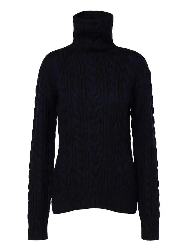 TOTEME Cable-knit Turtleneck Sweater - Blue