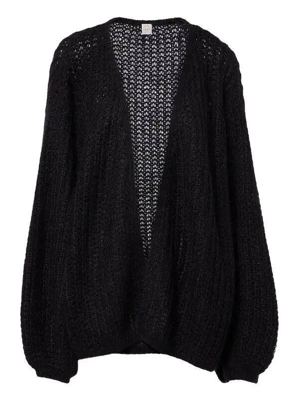 TOTEME Mohair And Wool-blend Cardigan - Black