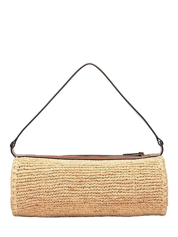 Staud Mini Taru Raffia Bag - Natural Tan