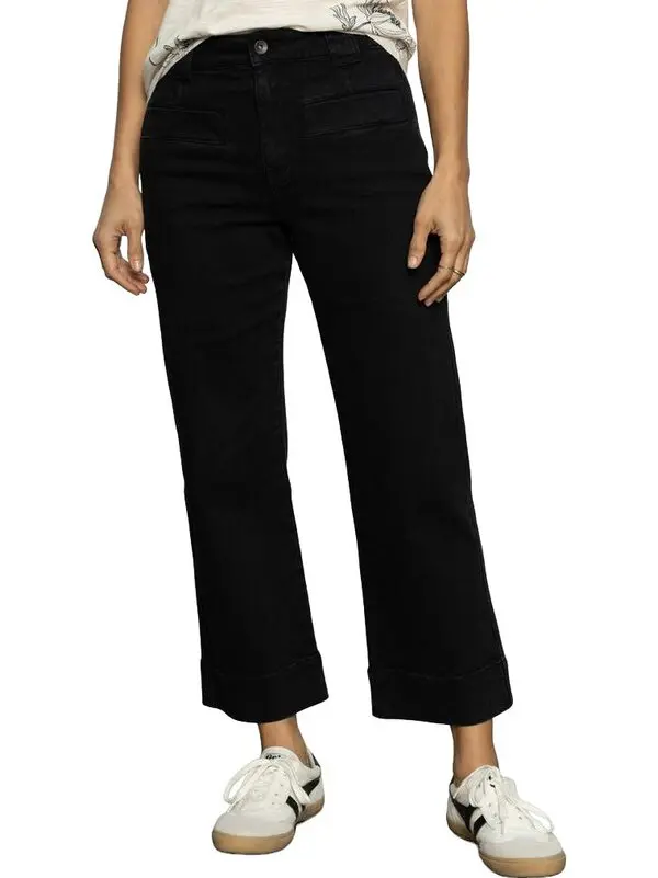 Sanctuary Voyage High-waist Cropped Wide-leg Jeans - Black