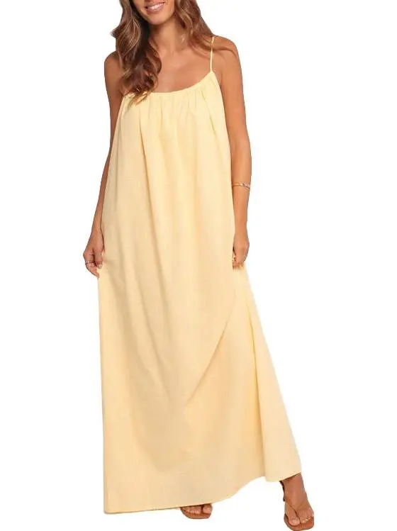 PETAL & PUP Lumina Sleeveless Maxi Dress - Yellow