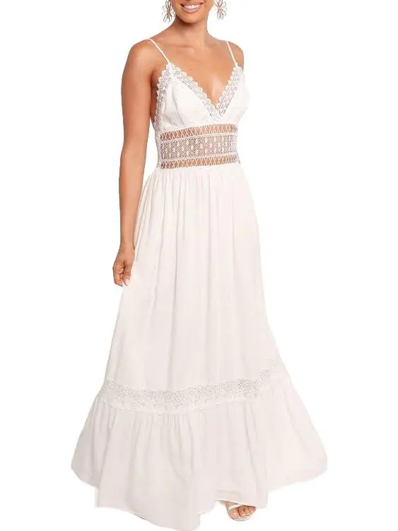 PETAL & PUP Kiran Lace Maxi Dress - White