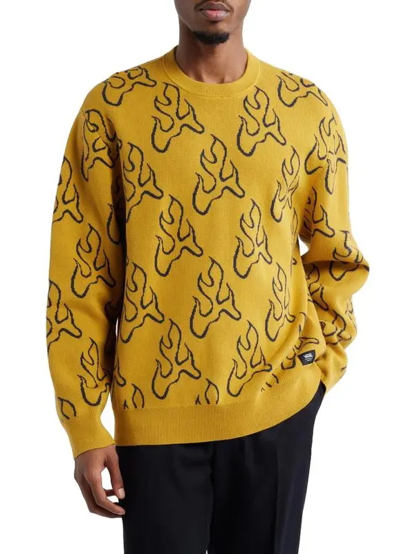 VANS Blaze Cotton Crewneck Sweater - Harvest Gold
