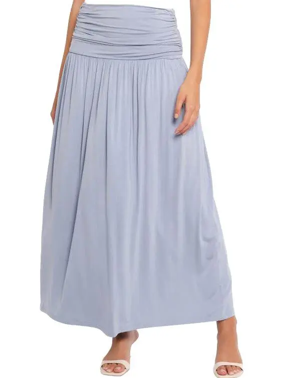 PETAL & PUP Lavia Maxi Skirt - Soft Blue