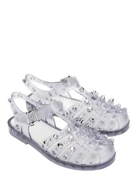 Melissa Possession Stud Fisherman Sandal - Clear/silver
