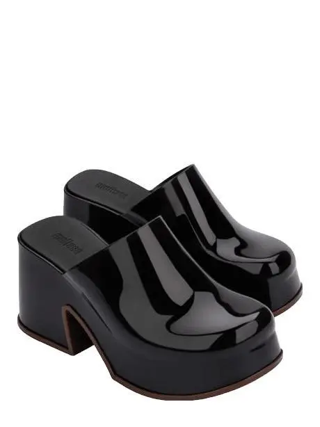 Melissa Mia Platform Mule - Black/brown