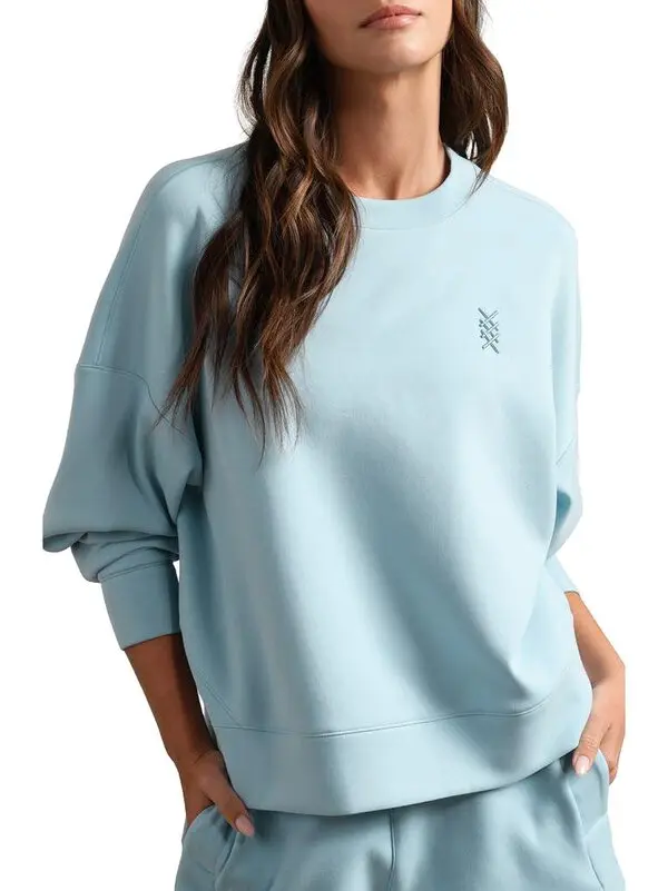 RHONE Dreamglow Crewneck Sweatshirt - Pool Blue