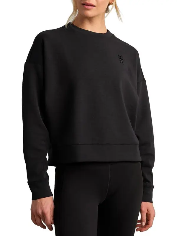RHONE Dreamglow Crewneck Sweatshirt - Pure Black Heather