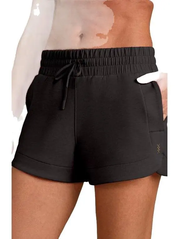 RHONE Dreamglow Relaxed Fit Shorts - Pure Black Heather