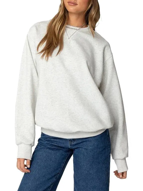 EDIKTED Laurey Oversize Sweatshirt - Gray-melange