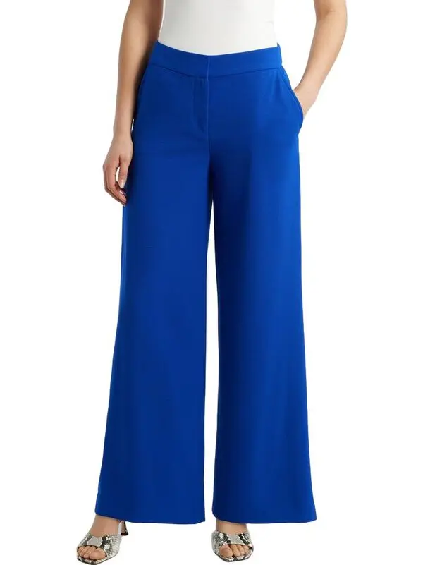 TAHARI ASL Wide Leg Pants - Cobalt