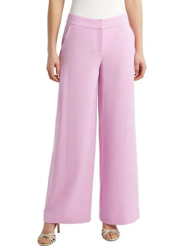TAHARI ASL Wide Leg Pants - Pink Macaroon