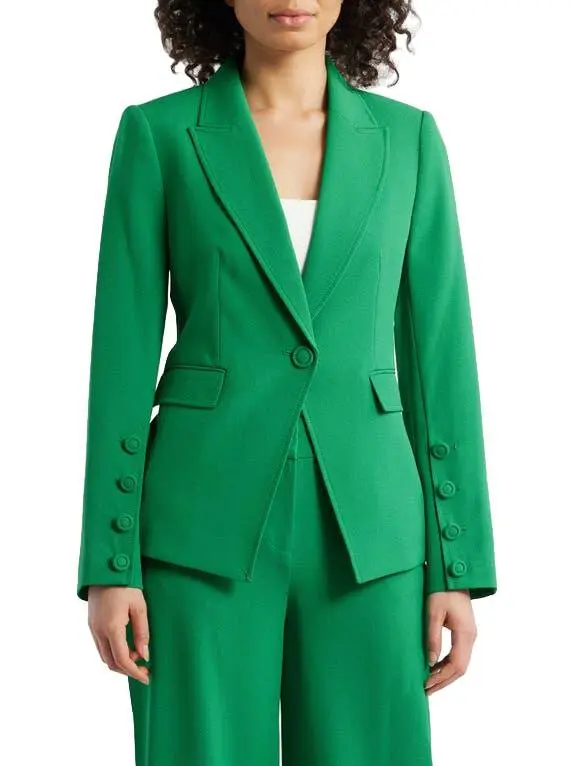 TAHARI ASL One-button Blazer - Emerald