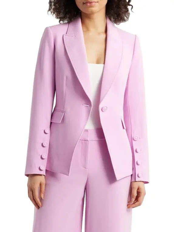 TAHARI ASL One-button Blazer - Pink Macaroon