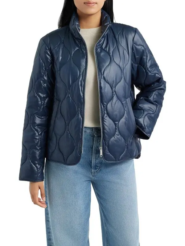 Sam Edelman Quilted Jacket - Navy