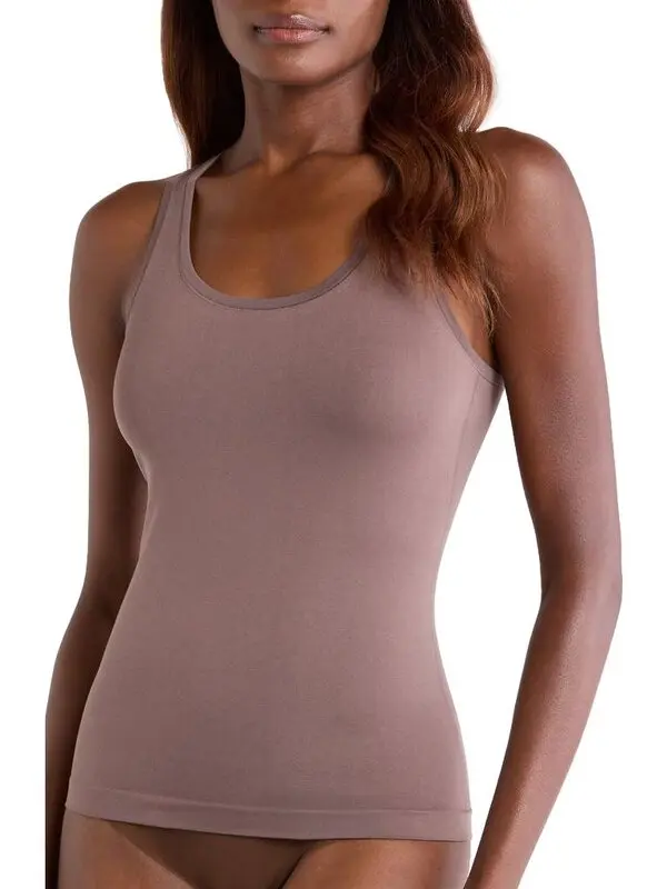 Nordstrom Seamless Tank - Grey Plum