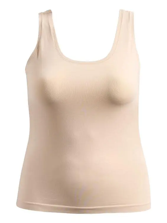 Nordstrom Seamless Layering Tank - Beige Smoke