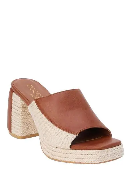 Matisse Beaufort Colorblock Mixed Media Sandal - Cognac