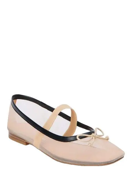 Matisse Bronx Mesh Ballerina Flat - Beige Mesh
