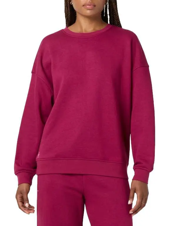 FLORENCE BY MILLS Cozy Crush Oversize Sweatshirt - Bing Cherry