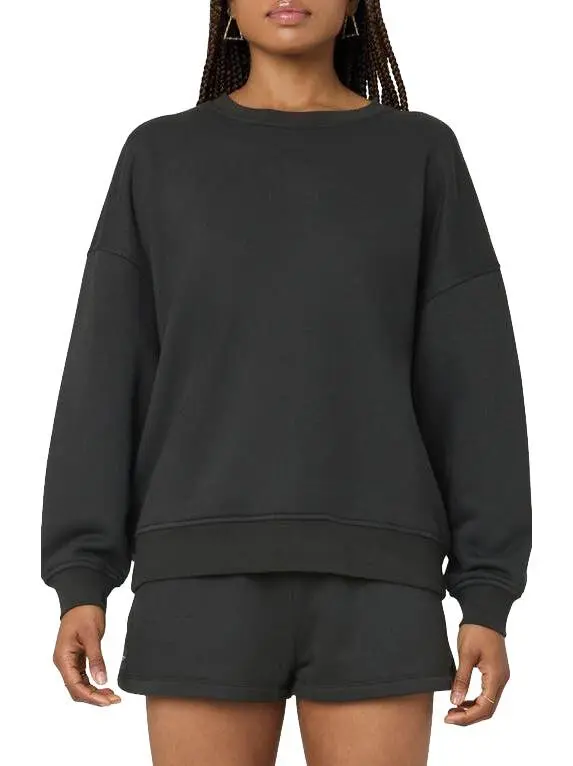 FLORENCE BY MILLS Cozy Crush Oversize Sweatshirt - Black