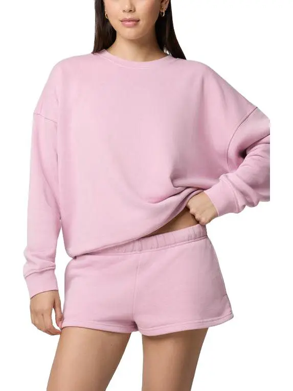 FLORENCE BY MILLS Cozy Crush Oversize Sweatshirt - Dawn Pink