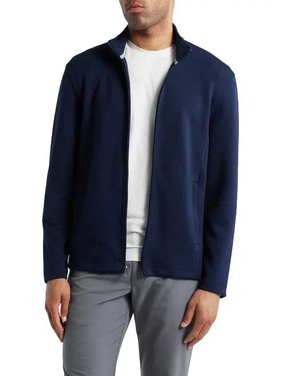 Johnston & Murphy Relaxed Fit Zip-up Sweatshirt - Navy
