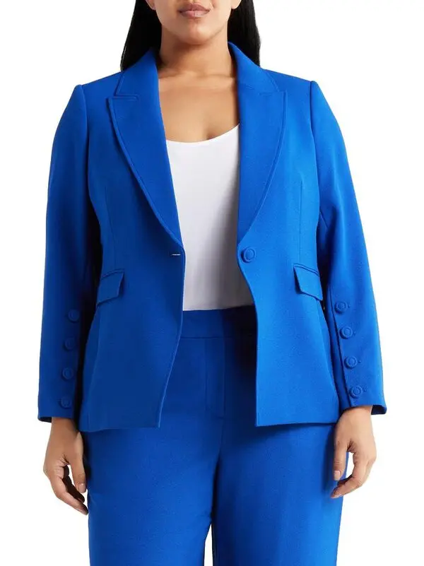 TAHARI ASL One-button Blazer - Cobalt