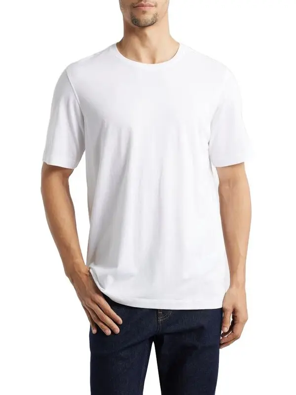 Johnston & Murphy Essential Pima Cotton & Modal T-shirt - White