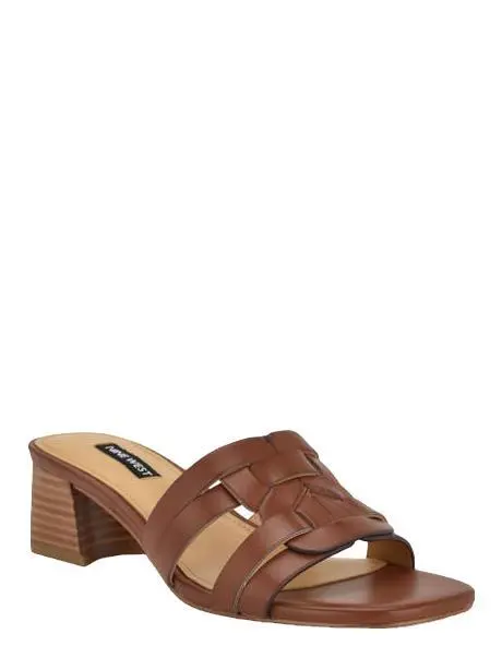 Nine West Gennie Slide Sandal - Medium Brown